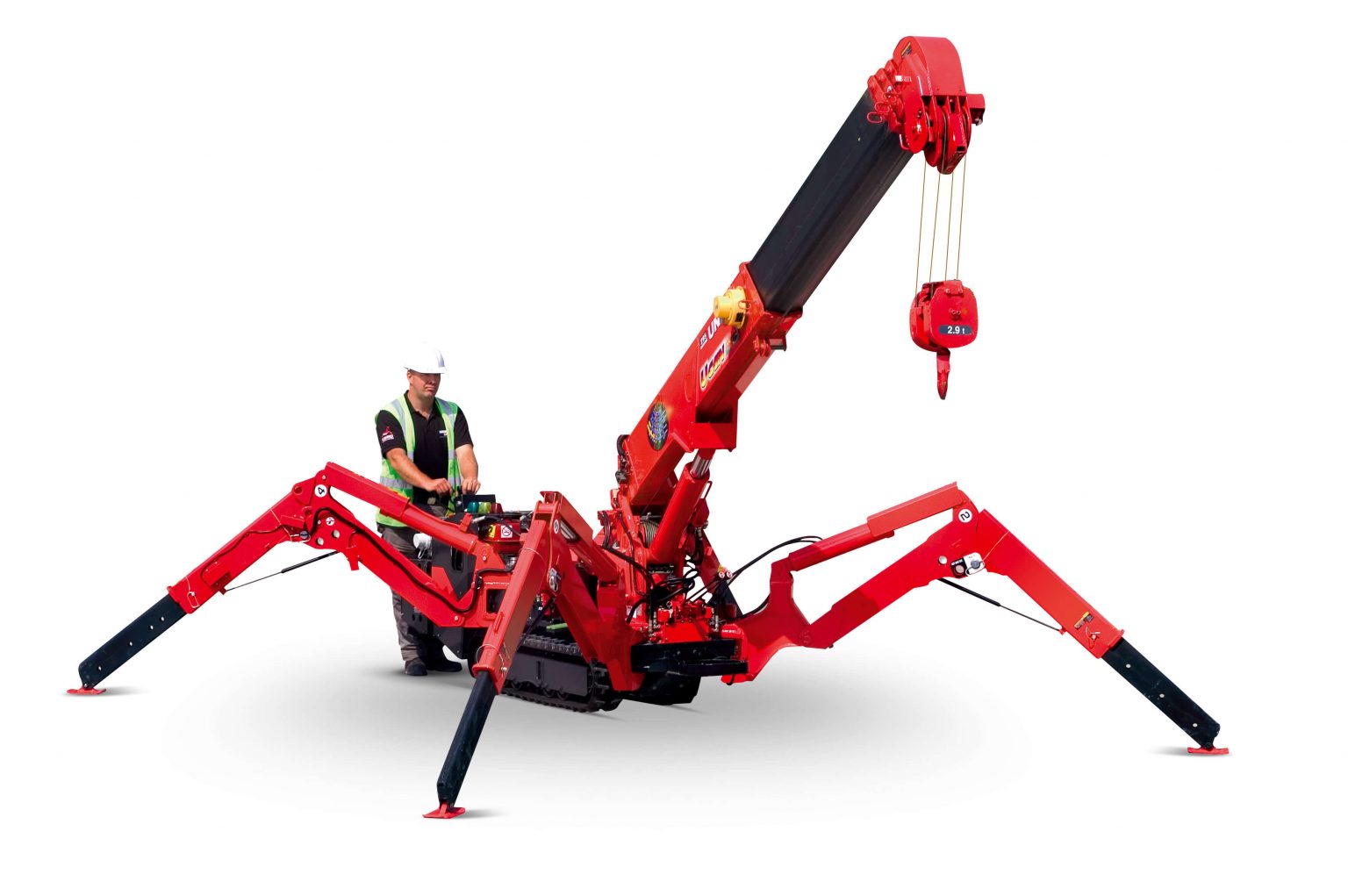 Mini grúa, perfecta para accesos pequeños